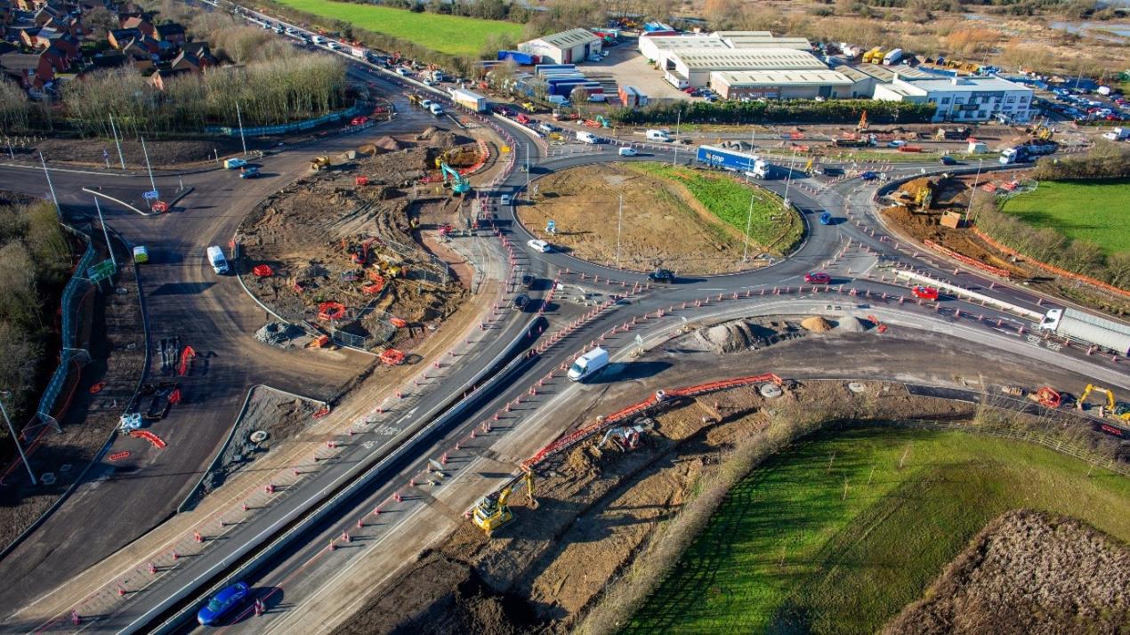 New images capture ‘half hamburger’ taking shape at busy roundabout ...