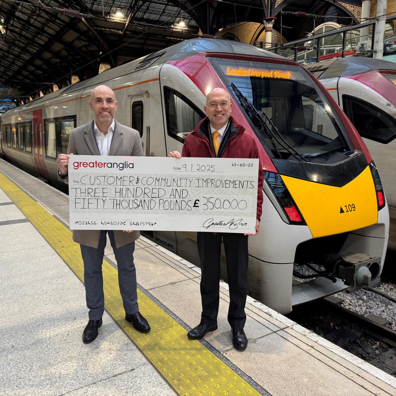 Greater Anglia to fund 34 projects in a £350K boost to communities across its network | Greater ...
