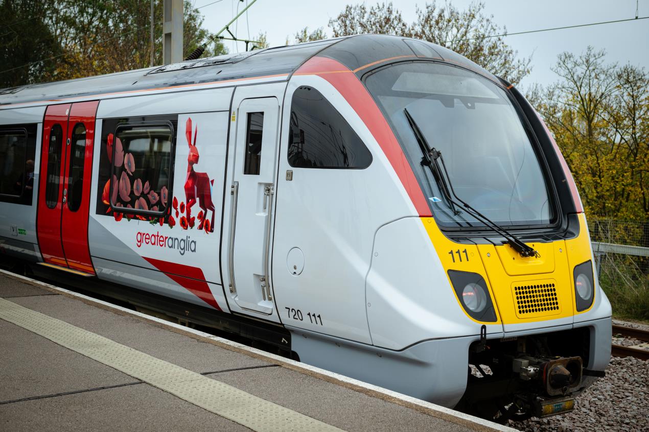 Greater Anglia launches second “Lest we forget” Poppy Train livery ...