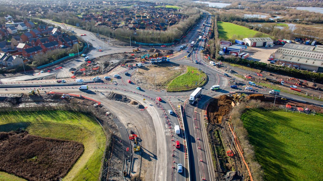 New images capture ‘half hamburger’ taking shape at busy roundabout ...